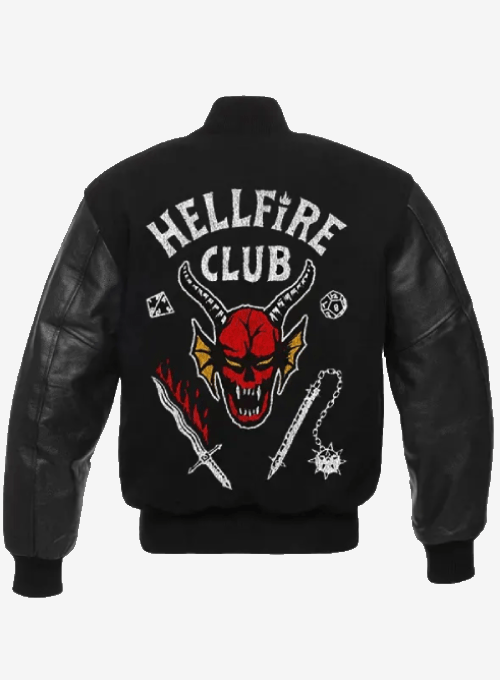 Stranger Things Hellfire Club Varsity Jacket - LEE Leather Jackets